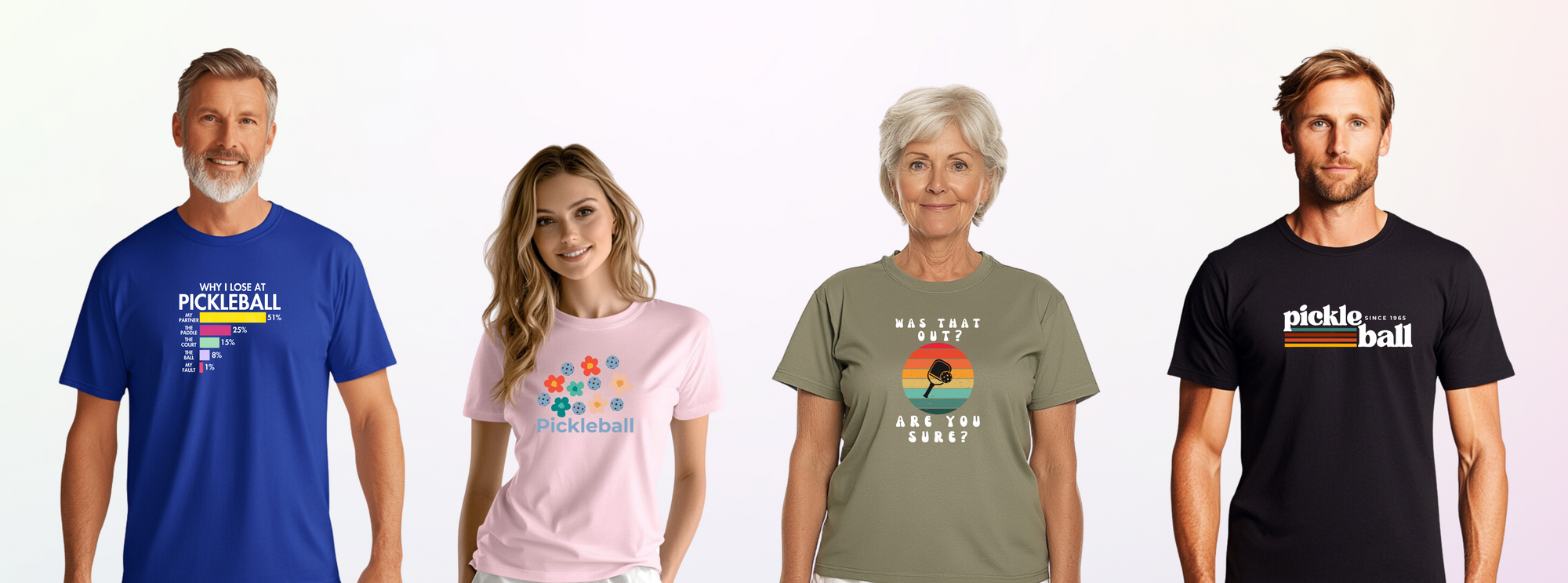 Pickleball T-Shirts & Apparel | Funny & Cute Pickleball Shirts | Plink ...